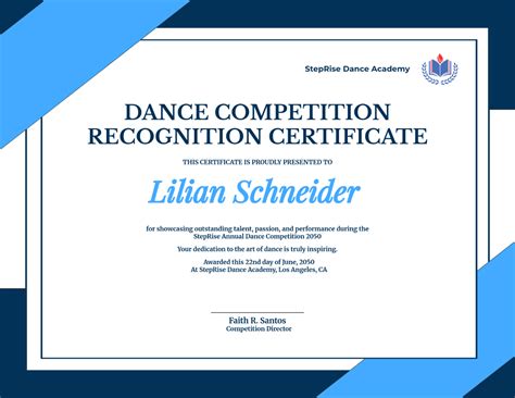 Free Printable Dance Certificate Templates To Customize Online