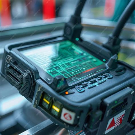 A Detailed Closeup Of A Modern Digital Transit Pass Being Scanned Premium Ai Generated Image