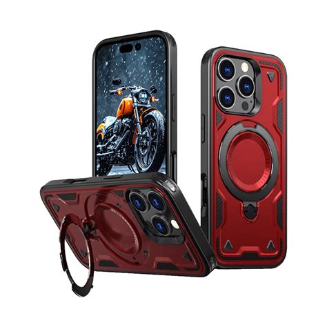 Titanguard With Magsafe Case For Iphone 17 Pro Max Red Mk Mobile