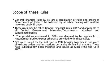 Gfr 2017 Ppt Updated Up To 2023 For Govt Purpose Use Ppt