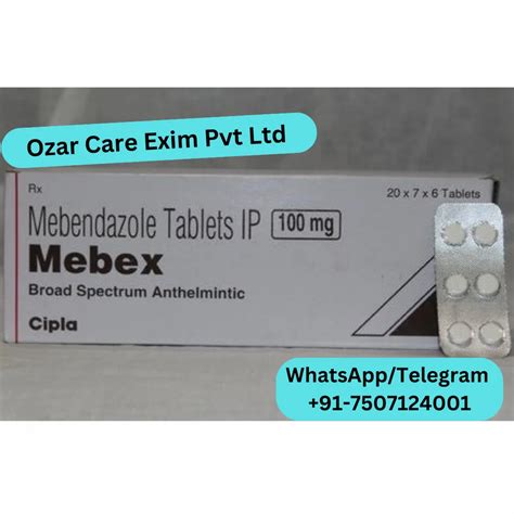 Mebendazole Tablets Ip Treatment Parasitic Worm Infections 100 Mg At Rs 55strip In Nagpur