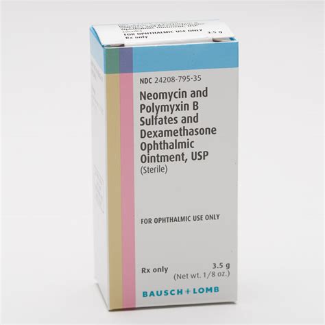 Neomycin Poly Dex Ophth Oint 3 5gm Bausch Medicco Plus