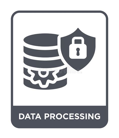 Data Processing Icon In Trendy Design Style Data Processing Icon Isolated On White Background