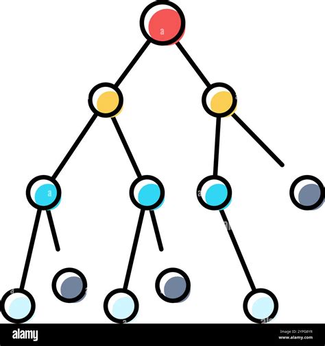 Binary Search Algorithm Color Icon Vector Illustration Stock Vector Image And Art Alamy