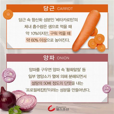 [카드뉴스] 구우면 몸에 좋은 채소·과일은 당신의 건강가이드 헬스조선