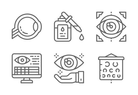 Optometry Line Set Icons By Studicon