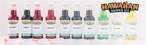Hawaiian Shaved Ice 10 Flavor Pack Of Snow Cone Syrup 10 Pints