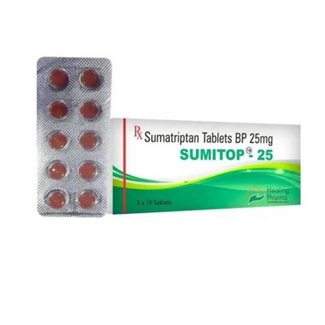 Sumatop Sumatriptan 50 Mg Tablets 1 X 10 Treatment Anti Migrain At ₹ 300 Stripe In Nagpur