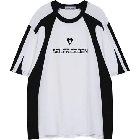 Aelfric Eden Oversized T Shirt Mens Graphic Tees Y2k Contrast Color