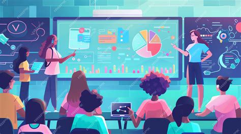 Premium Photo A Group Of Students Listen To A Presentation In A Classroom