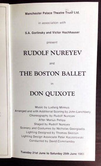 Signed By Rudolf Nureyev Rare 1983 Ballet Program Don Quixote Yoko