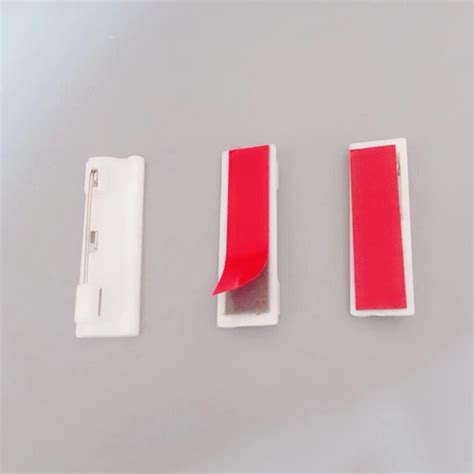 50pcs Self Adhesive Id Badges Safety Pin Diy Adhesive Badge Crafting