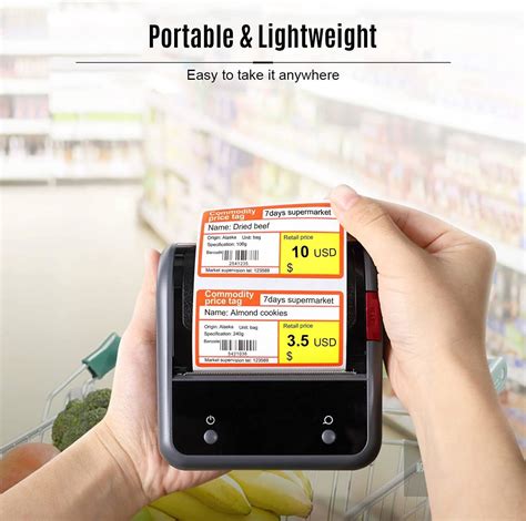 Label Maker Portable 80mm Thermal Label Printer Bt Label Maker Sticker Hine With Re Able Battery