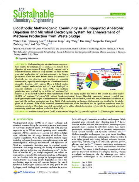 Pdf Biocathodic Methanogenic Community In An Integrated Anaerobic Digestion And Microbial