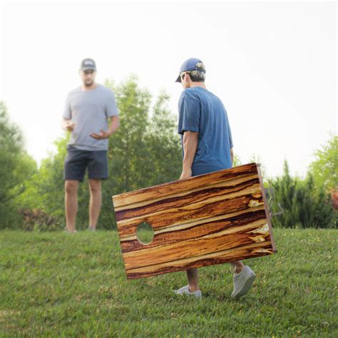 The American Cornhole Association Burnt Wood Sig Pro Cornhole Boards