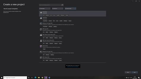 C Console App Net Framework Is Not Listed For Creating A New