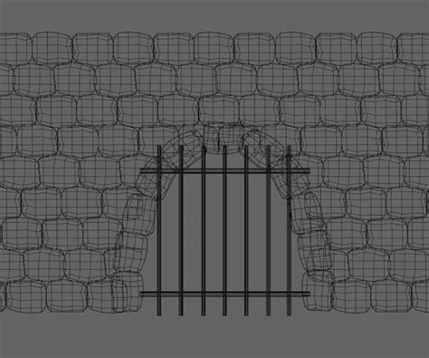 Artstation Dungeon Cell Wall Calabouco Low Poly 3d Model Game