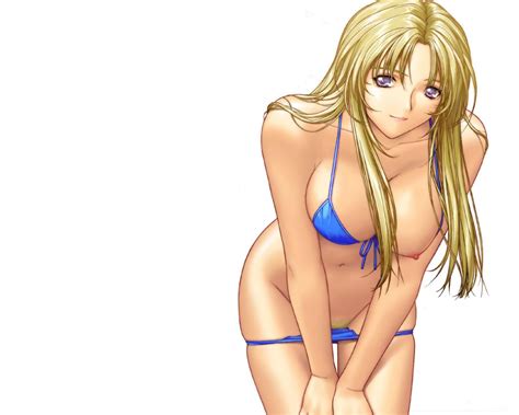 Rule 34 Bikini Blonde Hair Breast Slip Breasts Female Female Only