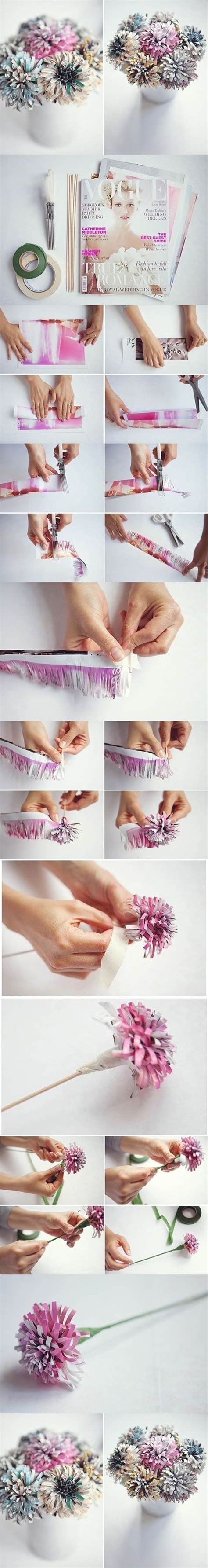 Diy Beautiful Flowers From Old Magazine Like Us On