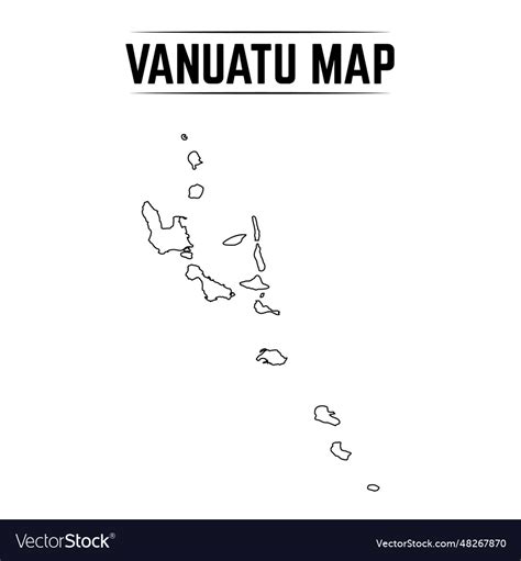 Vanuatu Map Black And White