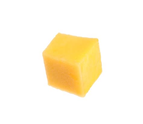 Premium Photo Fresh Juicy Mango Cube On White Background