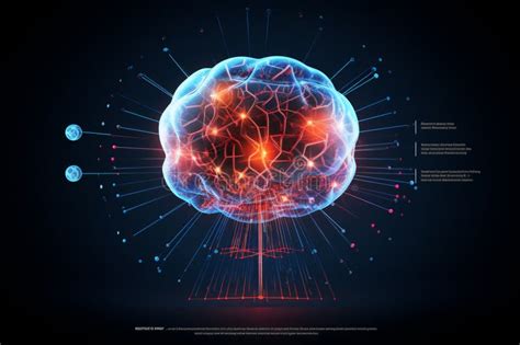 Cybernetic Cognition Embracing The Electric Mesh Of Brain In A Futuristic Scan Stock