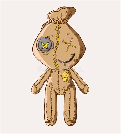 Voodoo Doll On A White Background Stock Illustration Illustration Of