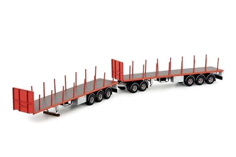 Australian Double Flatbed Trailers Red