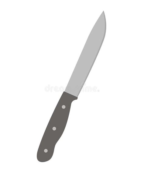 Kitchen Knife For Slicing Icon Color Vector Illustration Stock Vector