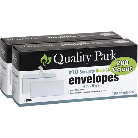 10 Security Envelopes No Window Redi Strip Self Seal