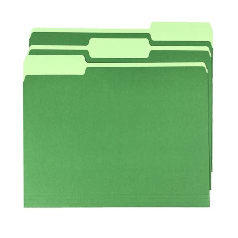 Green File Folder Reinforce Letter Size Manila File Protector