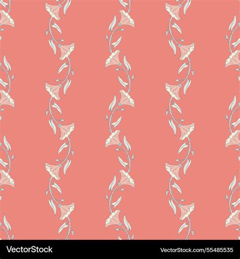 Seamless Pattern With Convolvulus Plant Royalty Free Vector