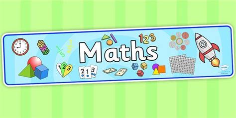 Maths Display Banner Maths Display Early Years Classroom Display
