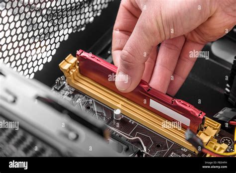 Computer Memory Installation Stock Photo Alamy