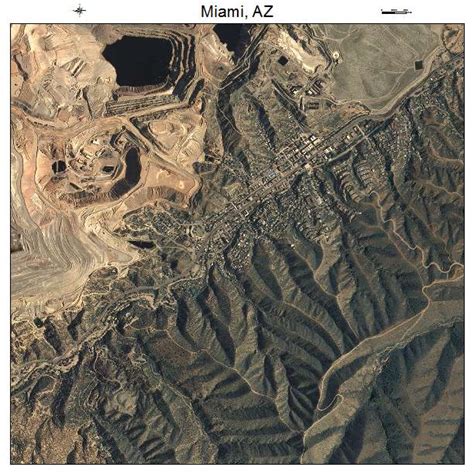 Aerial Photography Map Of Miami Az Arizona