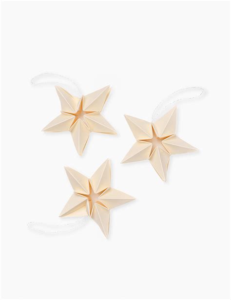 Amanda Paper Star Ornaments Set Of 3 By Ferm Living
