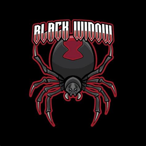 Fierce And Formidable Black Widow Spider Emblem Jiffy Designs