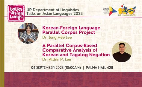 Talks On Asian Languages The Korean Foreign Language Parallel Corpus Department Of