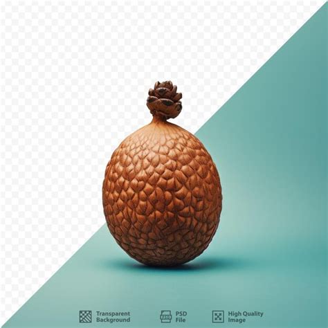 Premium Psd A Brown And Green Sphere With A Small Plant On It