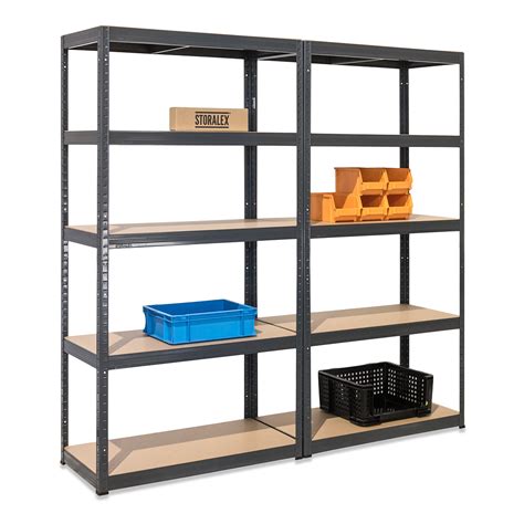 2x Storalex Vrs Heavy Duty Shelving Units 1800mm High 200280kg Grey