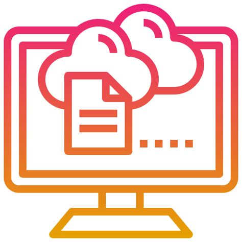 Cloud Generic Gradient Outline Icon