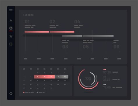 Dashboard Ui Kit Data And Analytics Royalty Free Vector