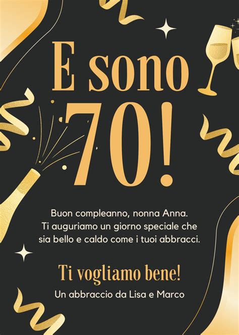 Buon Compleanno 70 Anni Modelli Di Biglietti Personalizzabili Canva