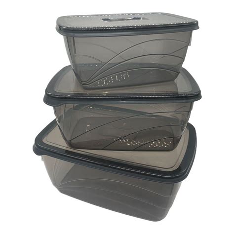 Envase Plástico Qlux Rectangular 3 Piezas Surtido