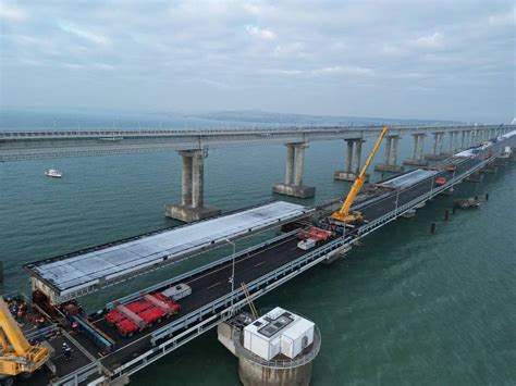 Crimean Bridge Repaired And Reopened Six Months Ahead Of Schedule New