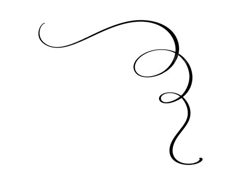 Corner Flourish Clip Art Vintage Flourish Corner Swirl Decorative