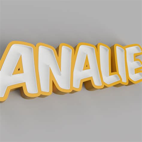 Archivo 3d Analie Nameled・modelo Para Descargar E Imprimir En 3d・cults