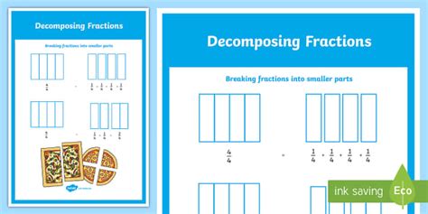 Decomposing Fractions Display Poster Twinkl