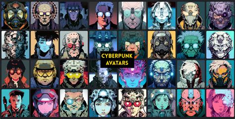Cyberpunk Unique Portraitsavatarsicons Collection 123 Avatars By