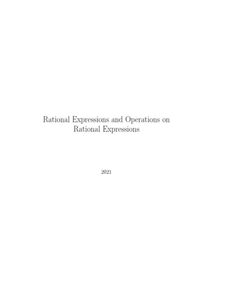 6 Rational Expressions And Operations On Rational Expressions Pdf